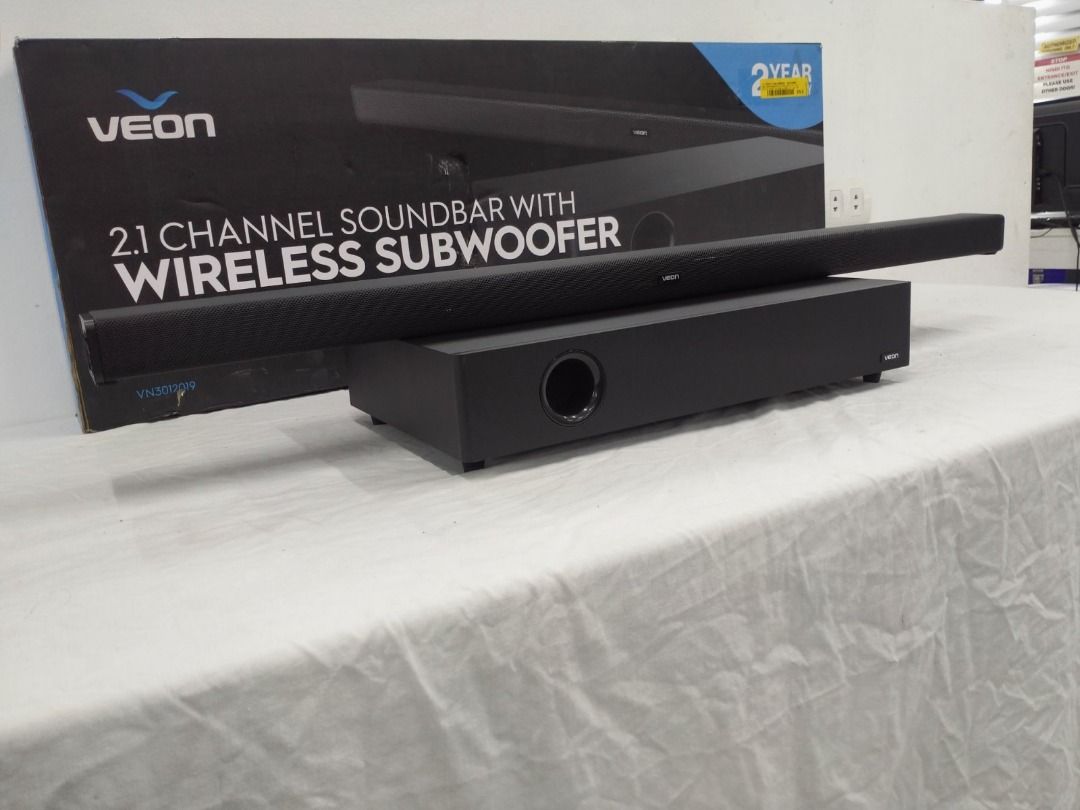 Veon 2.1 channel soundbar with wireless subwoofer on Carousell
