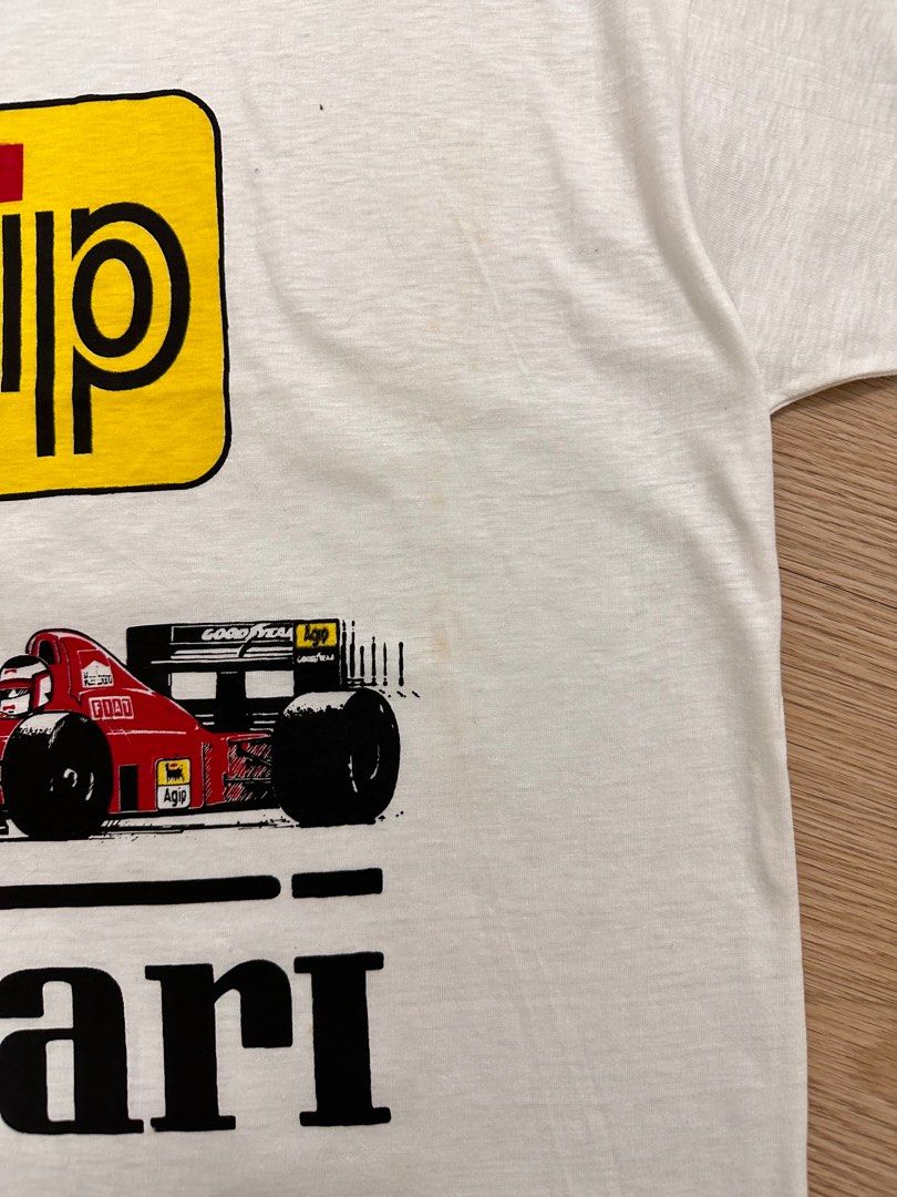 Vintage Ferrari Agip Formula 1 Tee, Men's Fashion, Tops & Sets, Tshirts & Polo Shirts on Carousell