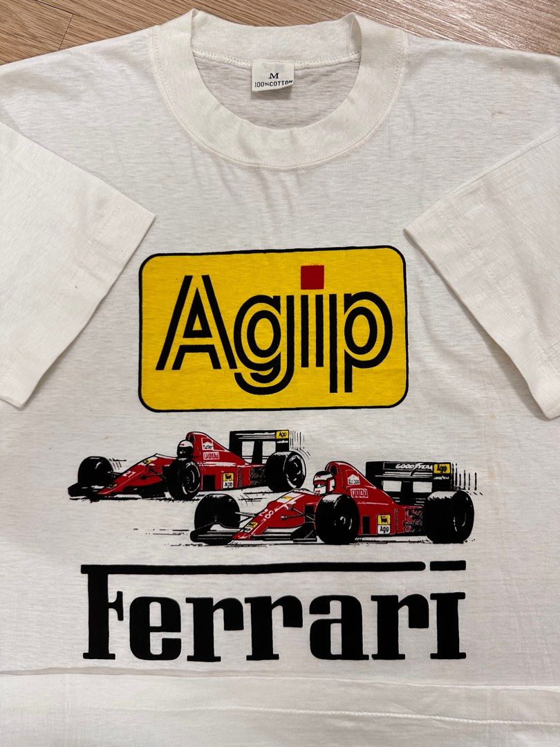 Vintage Ferrari Agip Formula 1 Tee, Men's Fashion, Tops & Sets, Tshirts ...