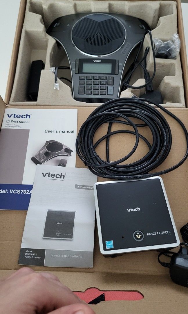 Vtech ErisStation VCS702A Conference Phone with Two Wireless Mics ...