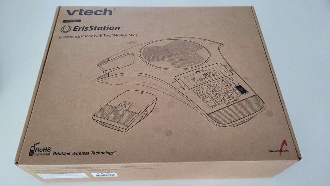 Vtech ErisStation VCS702A Conference Phone with Two Wireless Mics ...