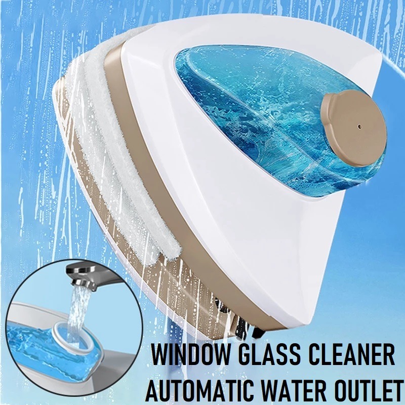 Water Injection Magnetic Double Sided Window Glass Cleaner Wiper ...