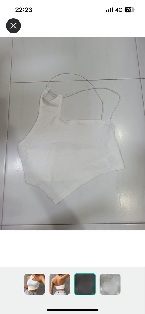 White acubi top, Women's Fashion, Muslimah Fashion, Tops on Carousell