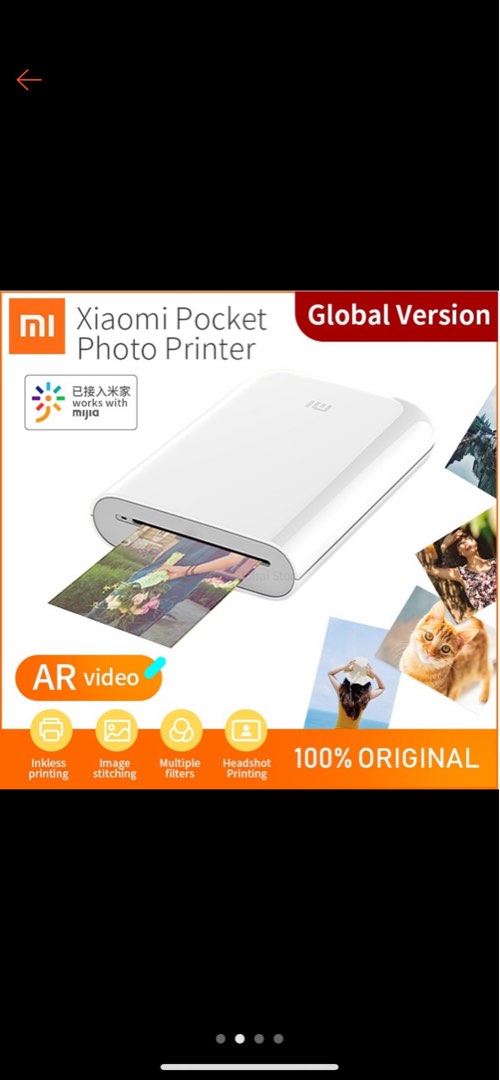 Xiaomi Global Pocket Printer Wireless & Bluetooth, Computers & Tech ...
