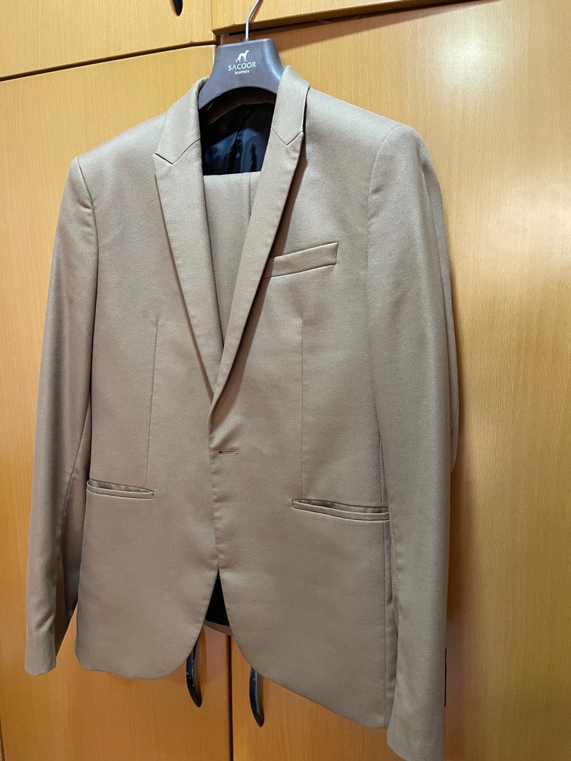 Zara Milk Chocolate Brown Slim Fit suit in mint condition, Men's ...