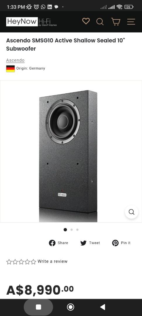 10" Active Music Subwoofer, Audio, Soundbars, Speakers & Amplifiers on ...