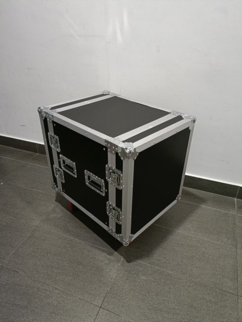 12U flight case 2 door speaker amplifier cabinet rack, Furniture & Home ...