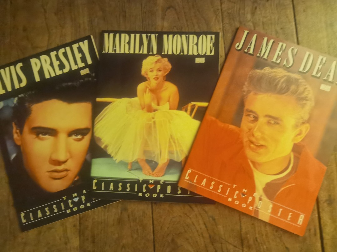 1990 POSTER BOOK: Elvis Presley, Marilyn Monroe, James Dean , Hobbies ...