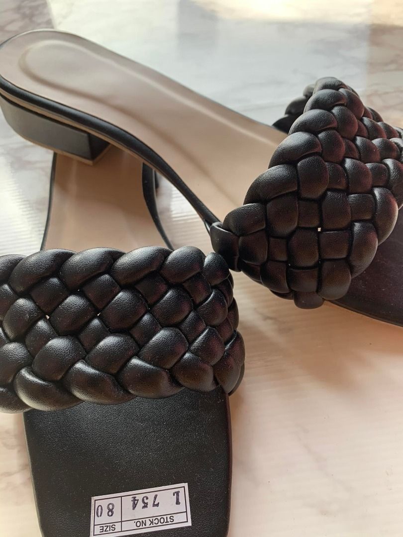 1-Inch Wide Braided Toe Strap Block Heels (Standard Fit), Women's ...