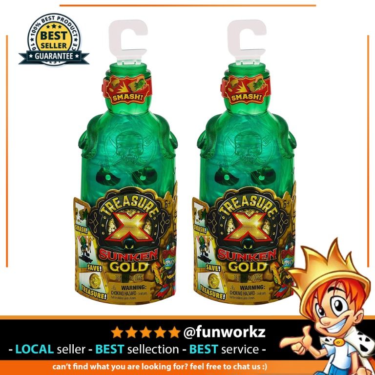 1x Treasure X Sunken Gold Bottle Smash - Action Figure & Treasure ...