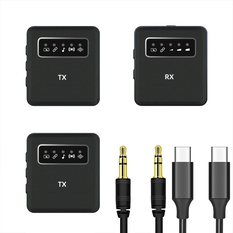 實體店鋪2.4G Wireless Dual Lapel Microphone for GoPro Hero 12 11 10 9 8 7 6 ...