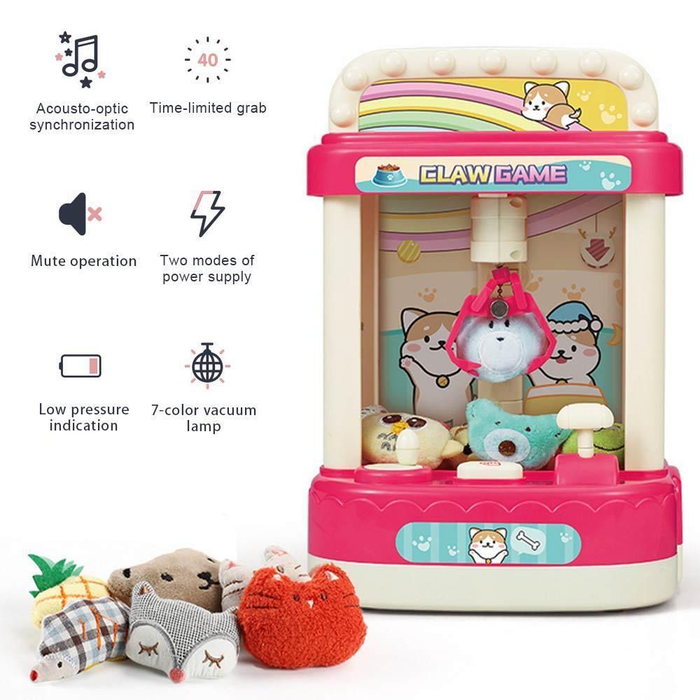 (6 Dolls)DIY Claw Toy Grabber, Mini Home Electronic Claw Machine With ...