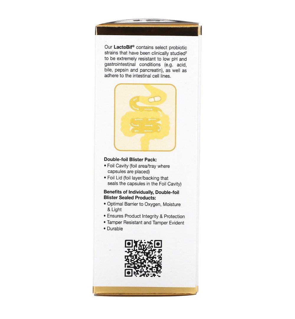 益生菌, California Gold Nutrition LactoBif, 5 Probiotics, 含 50 億 CFU, 60粒 ...