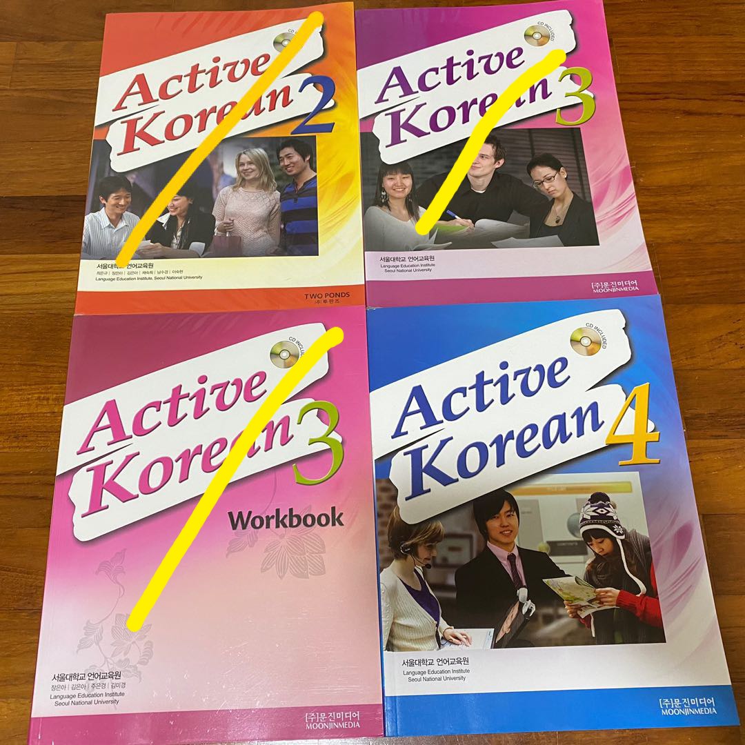 Active Korean Textbooks Workbook 1, 3, 4, Hobbies & Toys, Books ...
