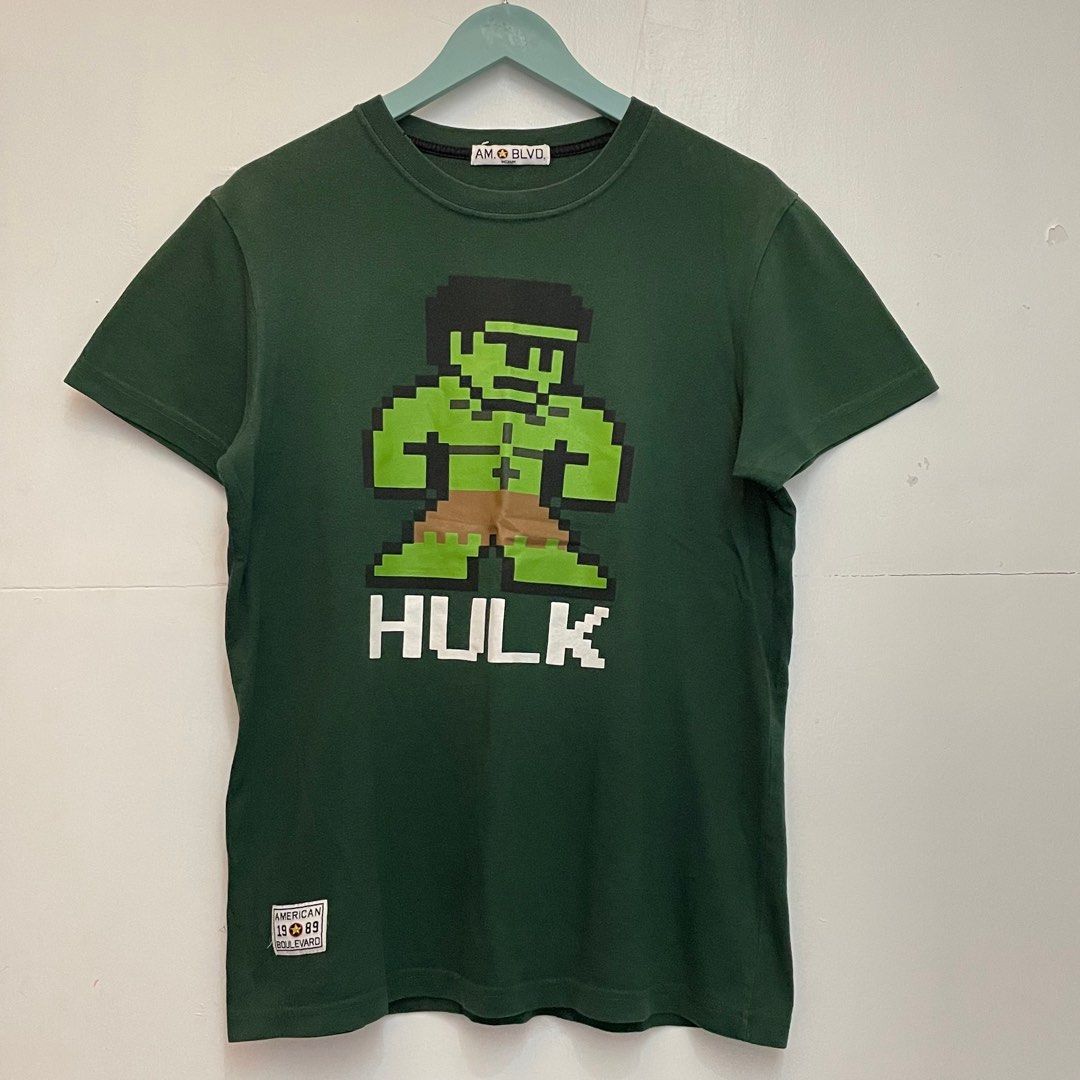 American Boulevard Hulk Pixel T-Shirt, Women's Fashion, Tops, Shirts on ...