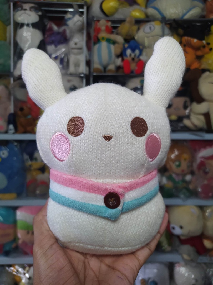 Amigurumi White Pikachu Pokemon Plush Toy (Pokemon Center) on Carousell