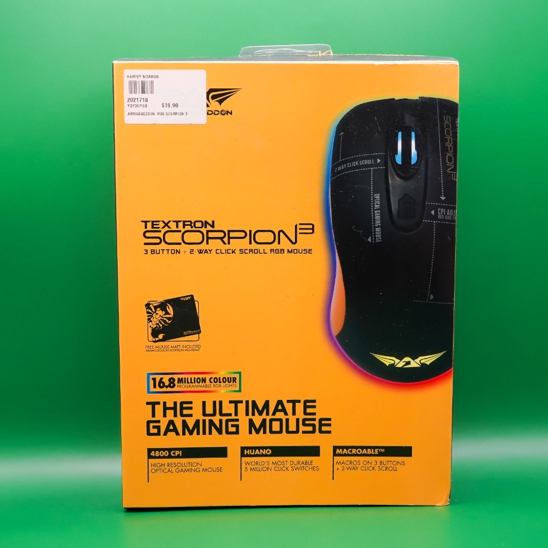 Armaggeddon Textron Scorpion 3 RGB Gaming Mouse with Mousepad ...