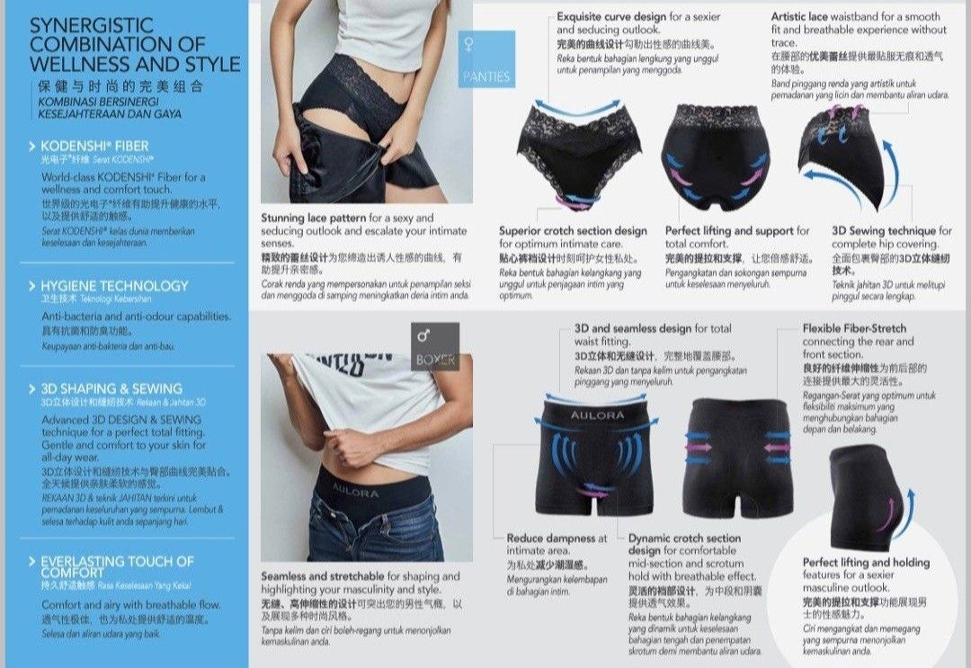 Aulora panties with kodenshi lace (XXL), Women's Fashion, New ...