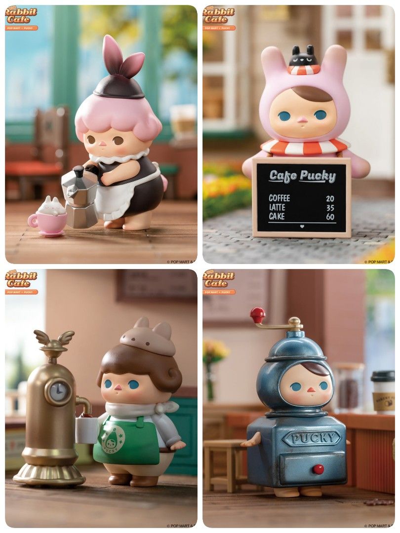 Authentic Popmart Pop Mart Pucky Cafe - Coffee Grinder / Cafe Menu ...