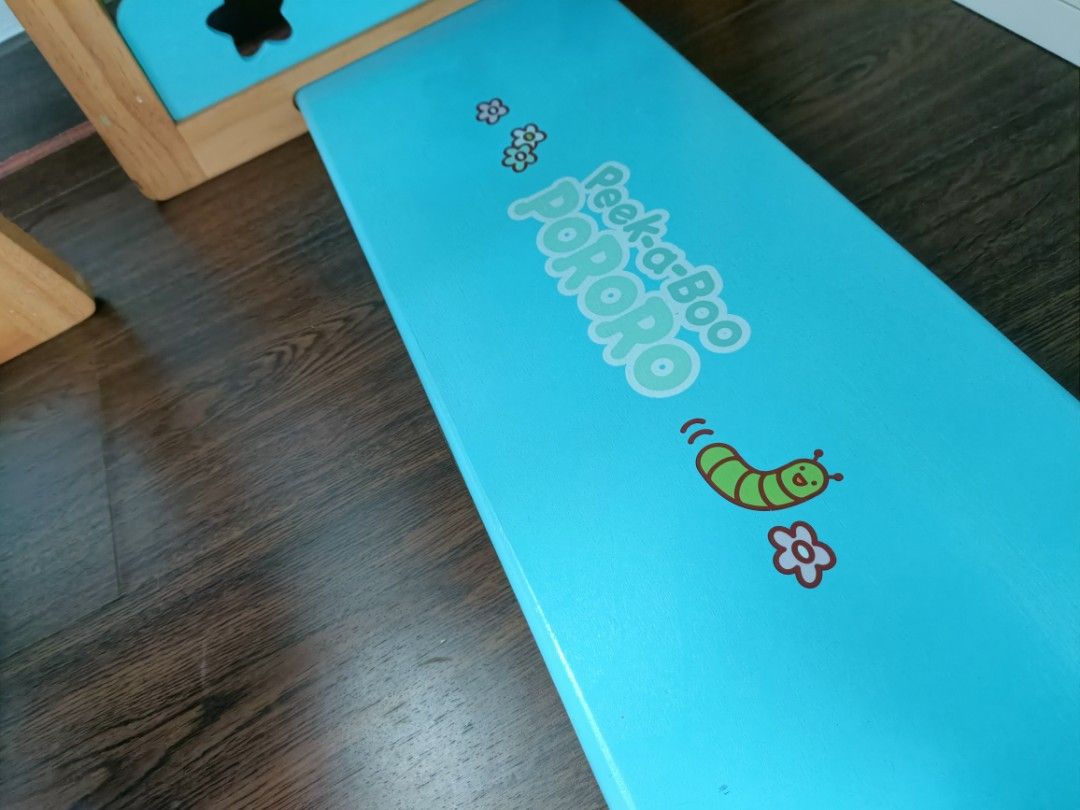 Authentic Pororo Kids Study Table Desk and Chair Set Wood Wooden ...