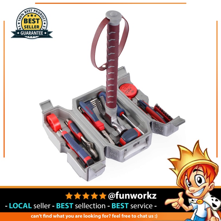 Avengers Marvel Legends Series Mjolnir Hammer Tool Kit, Daily Repair ...