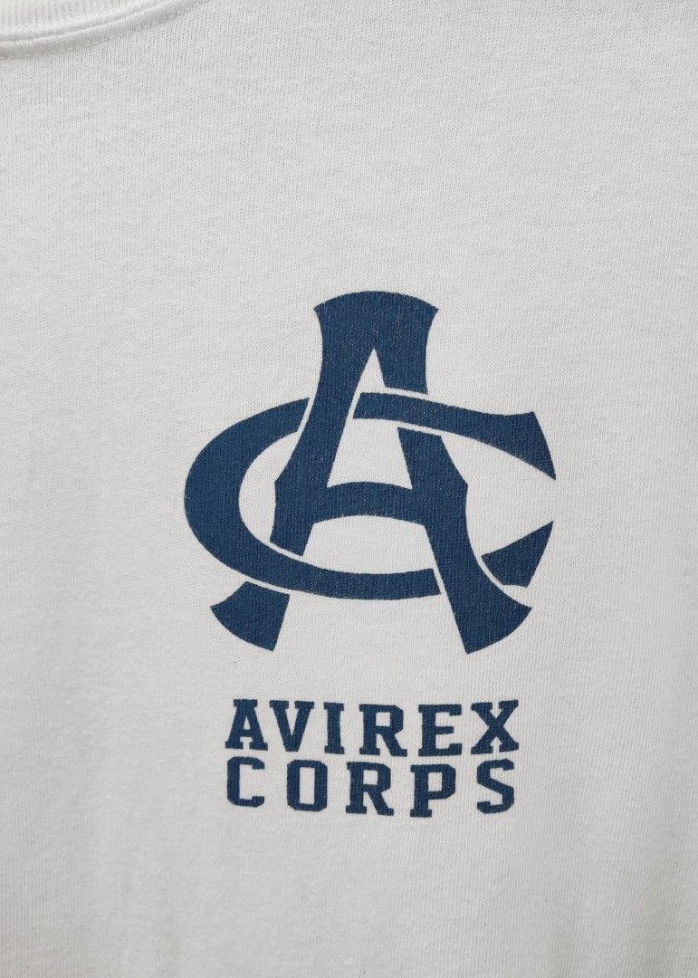 Avirex Corps Varsity tee, Men's Fashion, Tops & Sets, Tshirts & Polo Shirts on Carousell