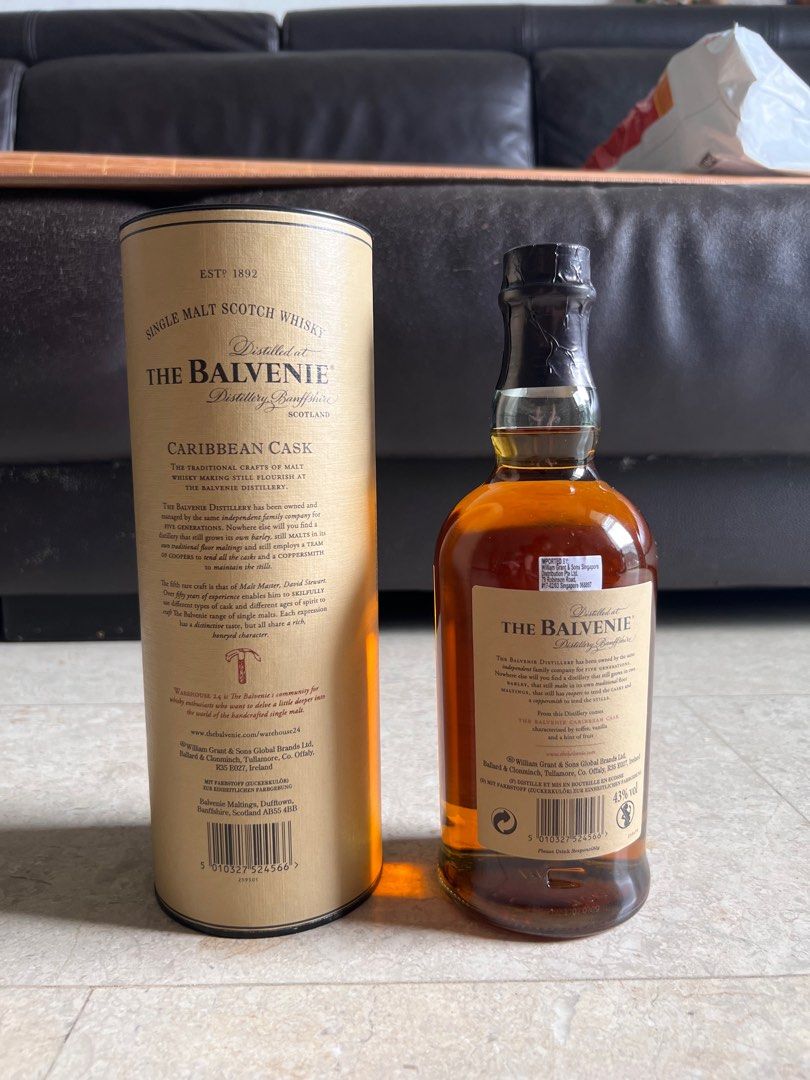 Balvenie 14 Caribbean Cask, Food & Drinks, Alcoholic Beverages on Carousell