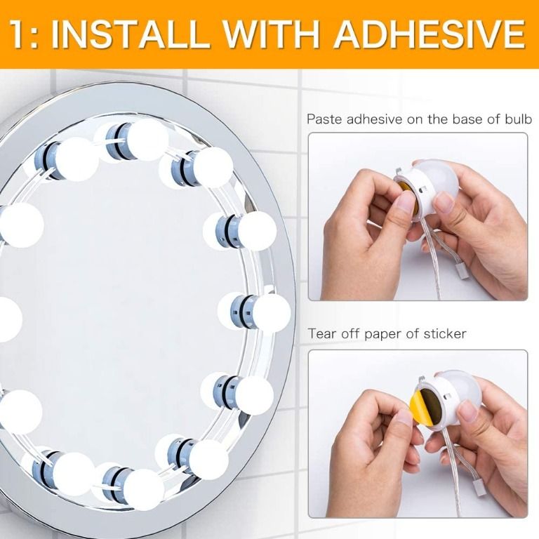 BEAUTME Hollywood Style LED Vanity Mirror Lights Kit with Dimmable ...