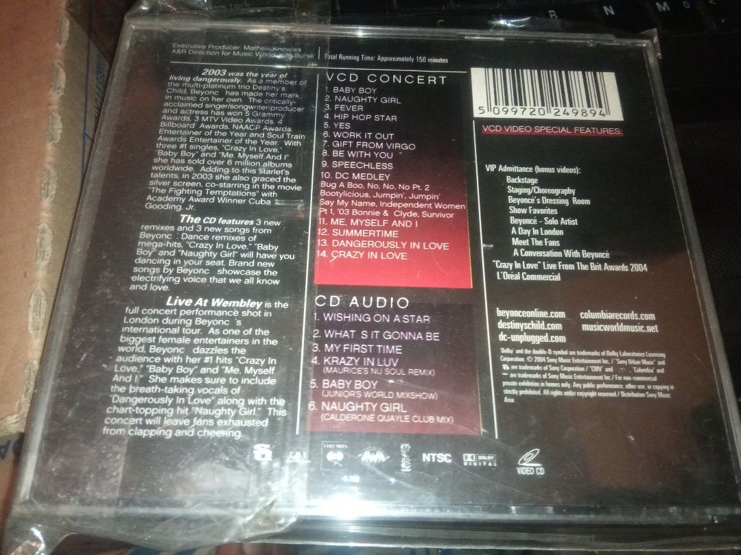 BEYONCE LIVE (vcd +audio cd), Hobbies & Toys, Music & Media, CDs & DVDs ...