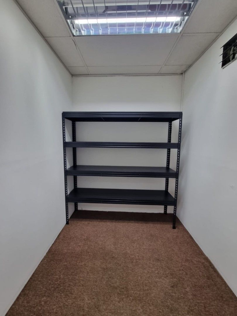 Black metal rack, boltless rack, storage, shelving, Furniture & Home ...