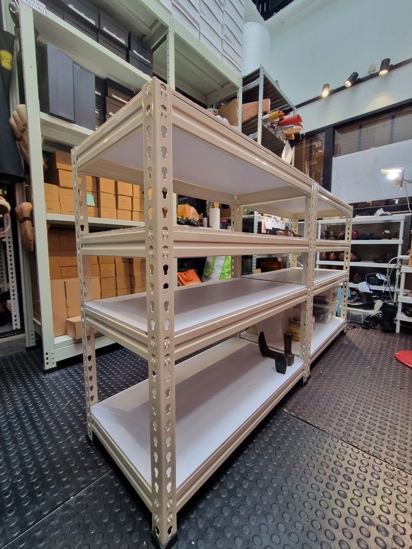 Black metal rack, boltless rack, storage, shelving, Furniture & Home ...