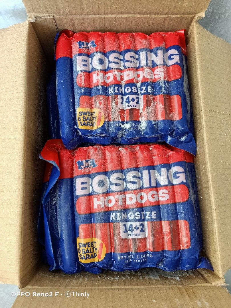 BOSSING HOTDOGS KINGSIZE 1.14KG on Carousell