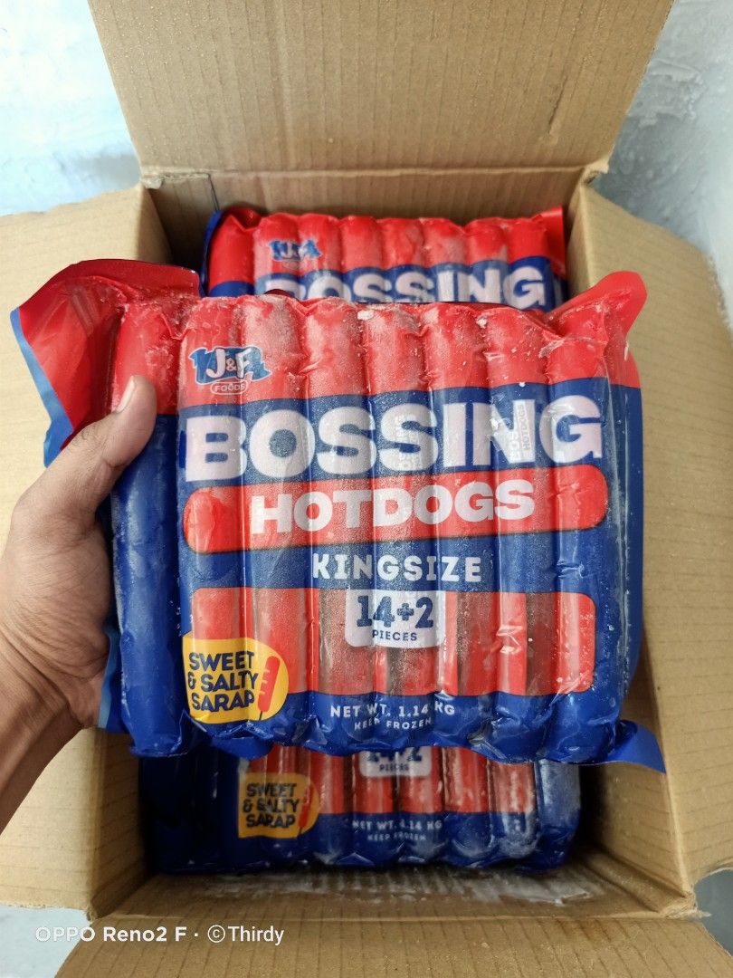 BOSSING HOTDOGS KINGSIZE 1.14KG on Carousell