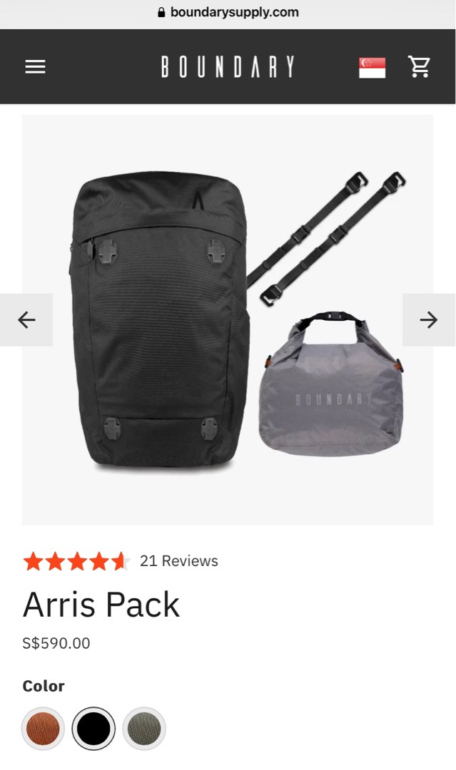 BOUNDARY BACKPACK in Color Black, Men's Fashion, Bags, Backpacks on ...