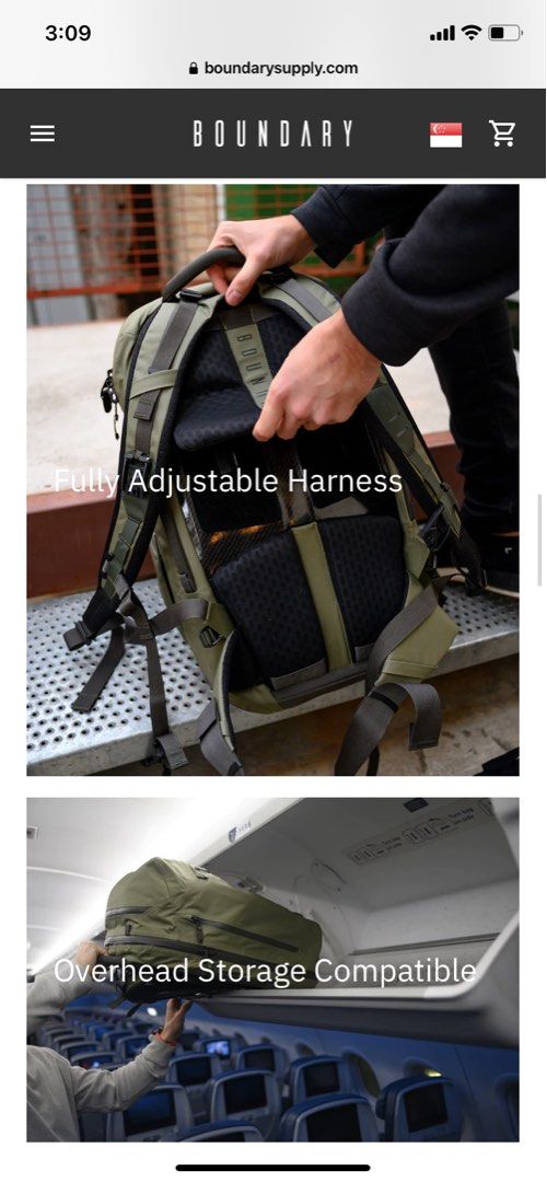 BOUNDARY BACKPACK in Color Black, Men's Fashion, Bags, Backpacks on ...