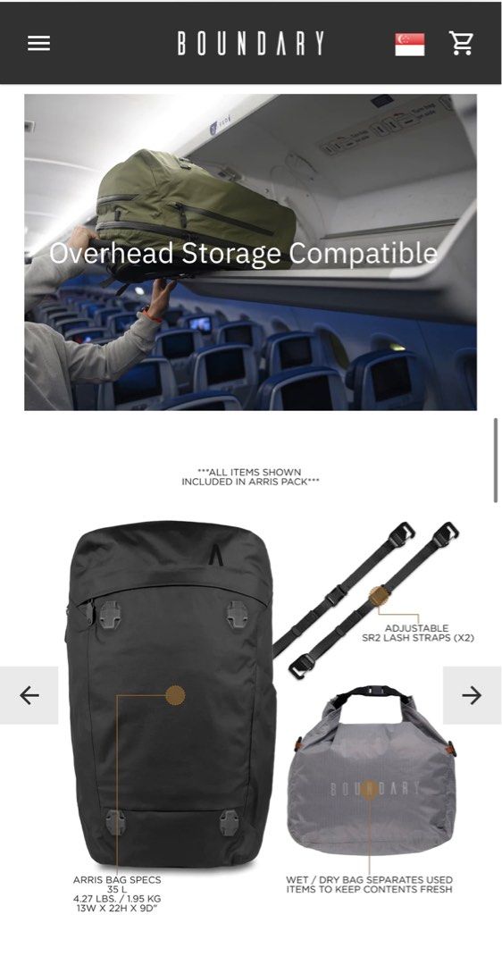 BOUNDARY BACKPACK in Color Black, Men's Fashion, Bags, Backpacks on ...