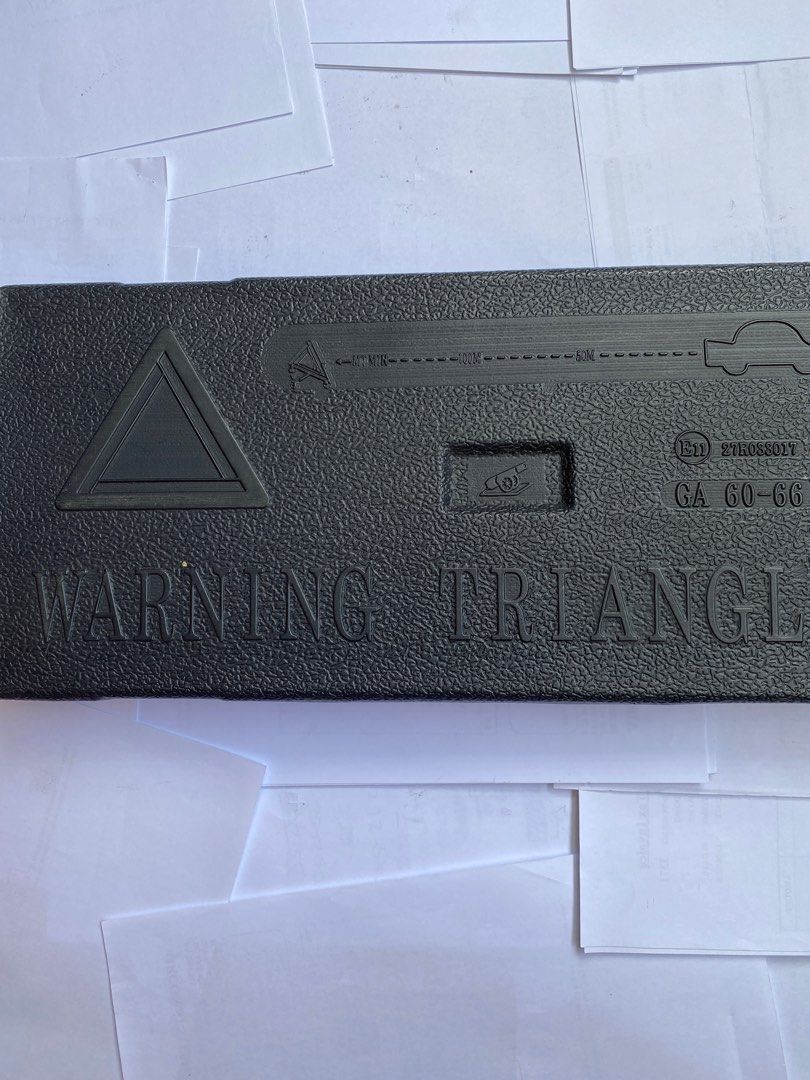 Warning Triangle Breakdown Sign, Car Accessories, Accessories on Carousell