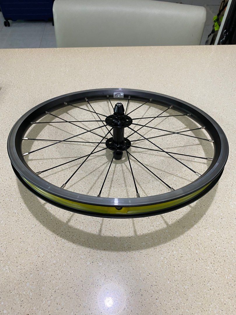 Brompton Pline front wheel and back wheel, Sports Equipment, Bicycles ...