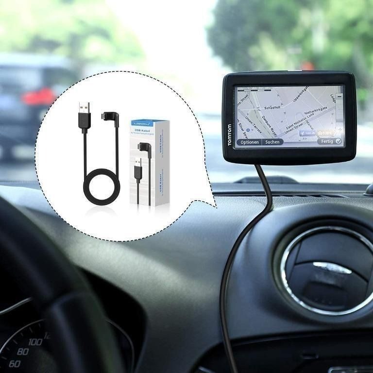 [C1334] Micro-USB Cable for TomTom Sat Nav,LANMU Charging Cable in Car ...