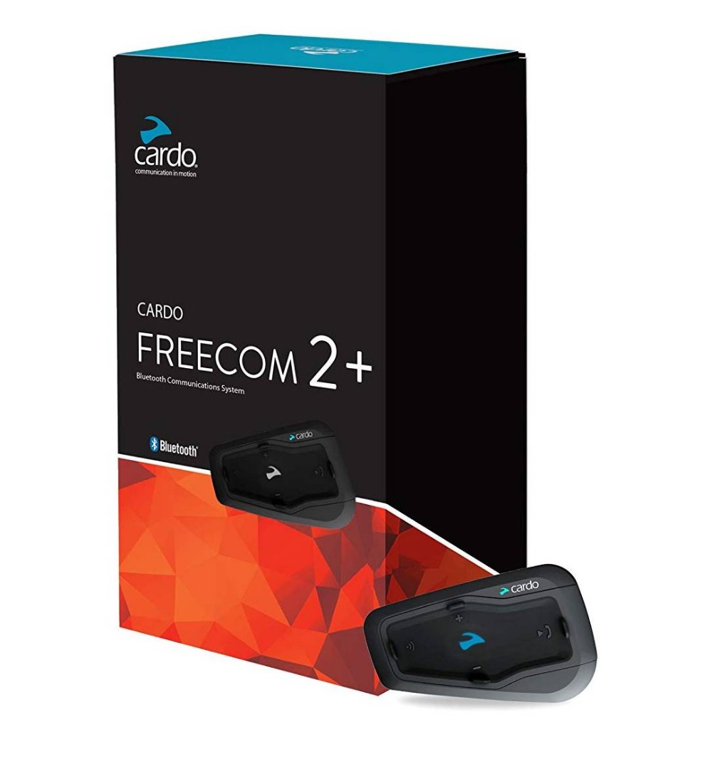 Cardo FREECOM 2 PLUS - Motorcycle 2-Way Bluetooth Communication System With HD Audio For Rider ...