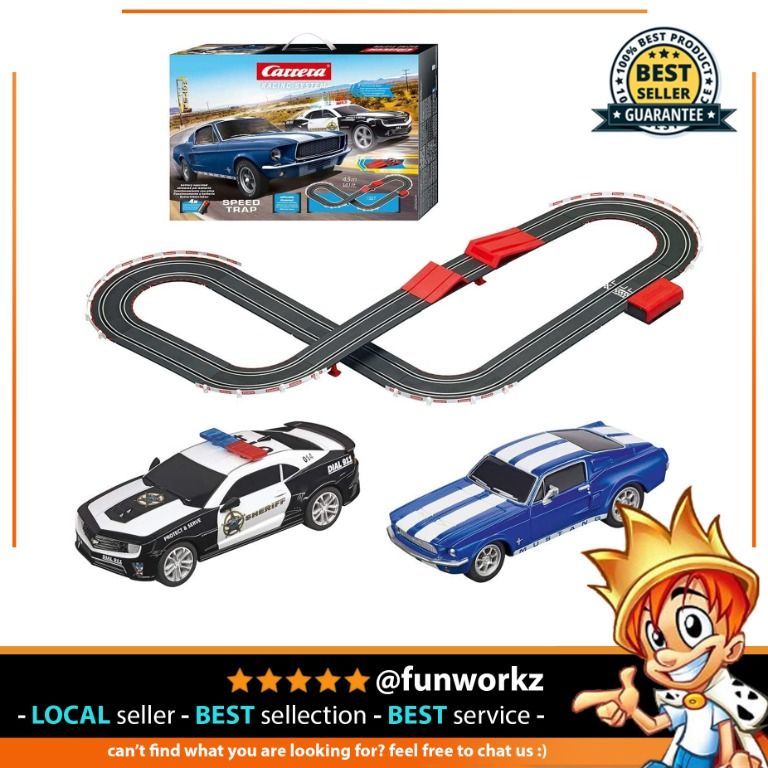 Carrera Speed Trap Battery Operated 1:43 Scale Slot Car Racing Track ...