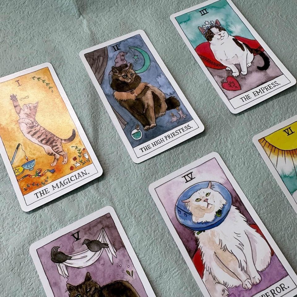 Cat Tarot, Major and Minor Arcana - Full 78 Card Tarot Deck~, 興趣及遊戲, 玩具 ...