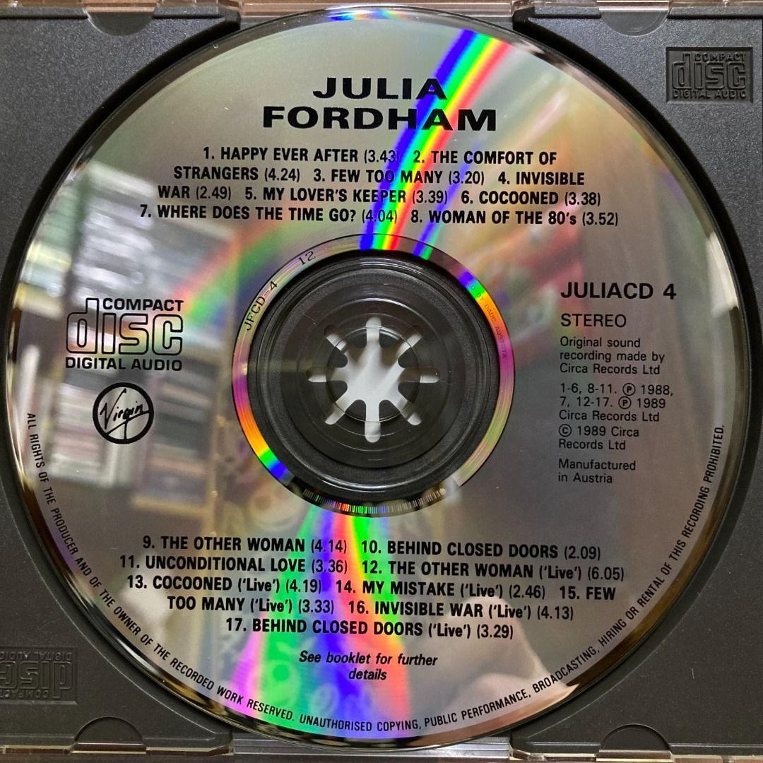 CD Julia Fordham Julia Fordham Limited Edition With Six Live Recordings ...