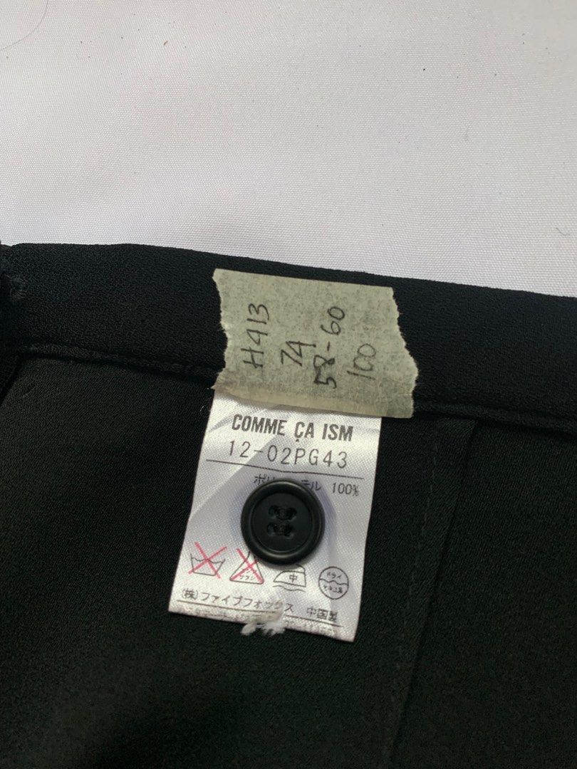 Celana lurus bahan hitam highwaist loose straight pants korean pants ...