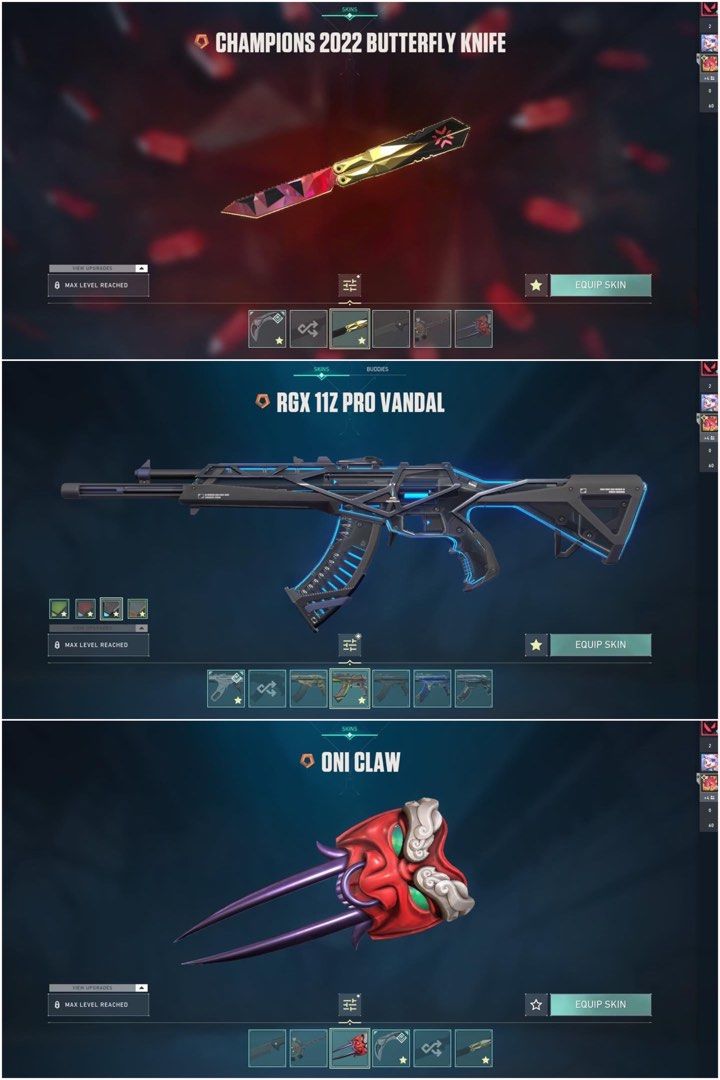 CHAMPIONS BUNDLE+ION BUNDLE+ONI CLAW, 13 PREMIUM VALORANT ACCOUNT#88 ...