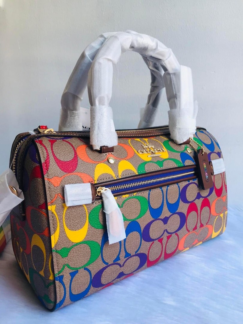 Coach Rowan Satchel Rainbow, Women's Fashion, Bags & Wallets, Cross ...