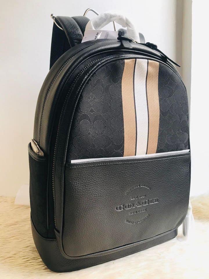 Coach Thompson Backpack In Signature Jacquard With Varsity Stripe on ...