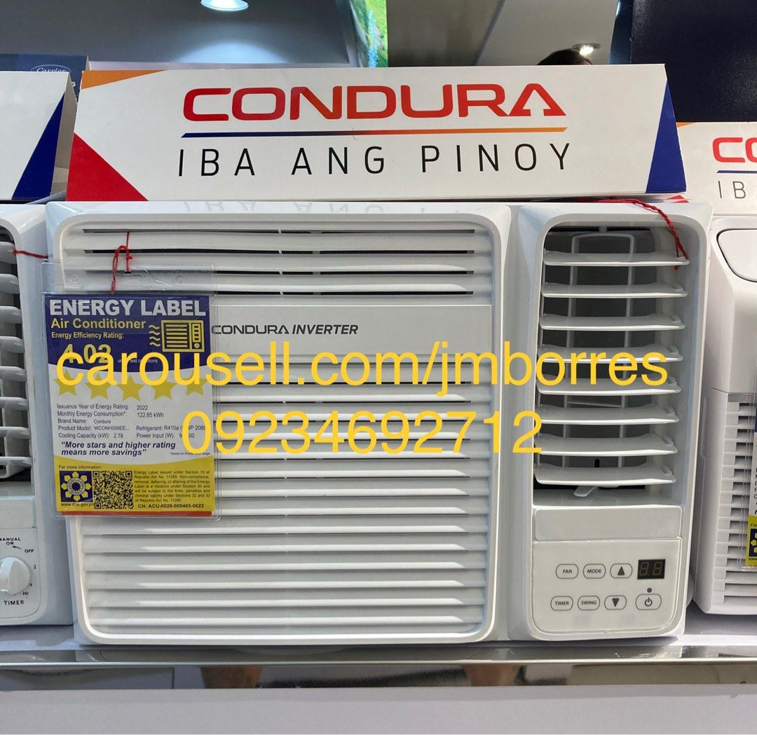 condura .75hp 1hp window type inverter wconho08eevc2 wconho09eevc2 ...