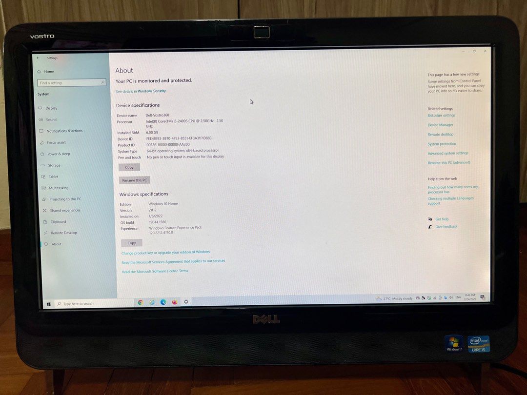 (DELL Vostro 360 All-In One PC) / CPU / Desktop/ Computer/ PC / Mouse ...