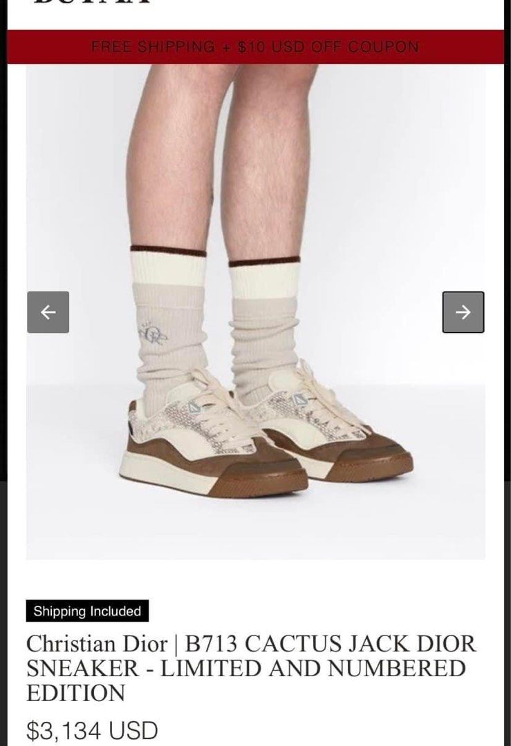 Dior x Travis Scott B713 Cactus Jack Beige/Brown on Carousell